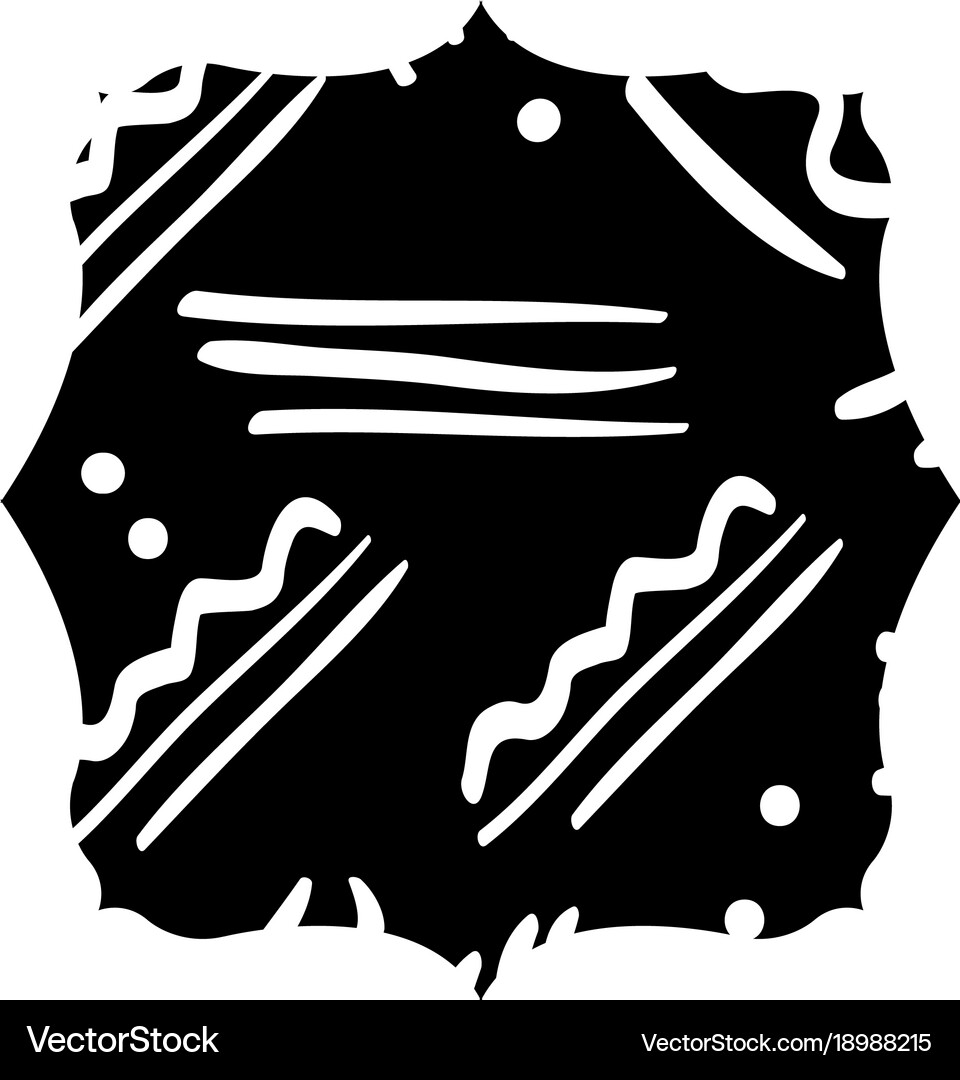 Contour square with abstract style memphis Vector Image