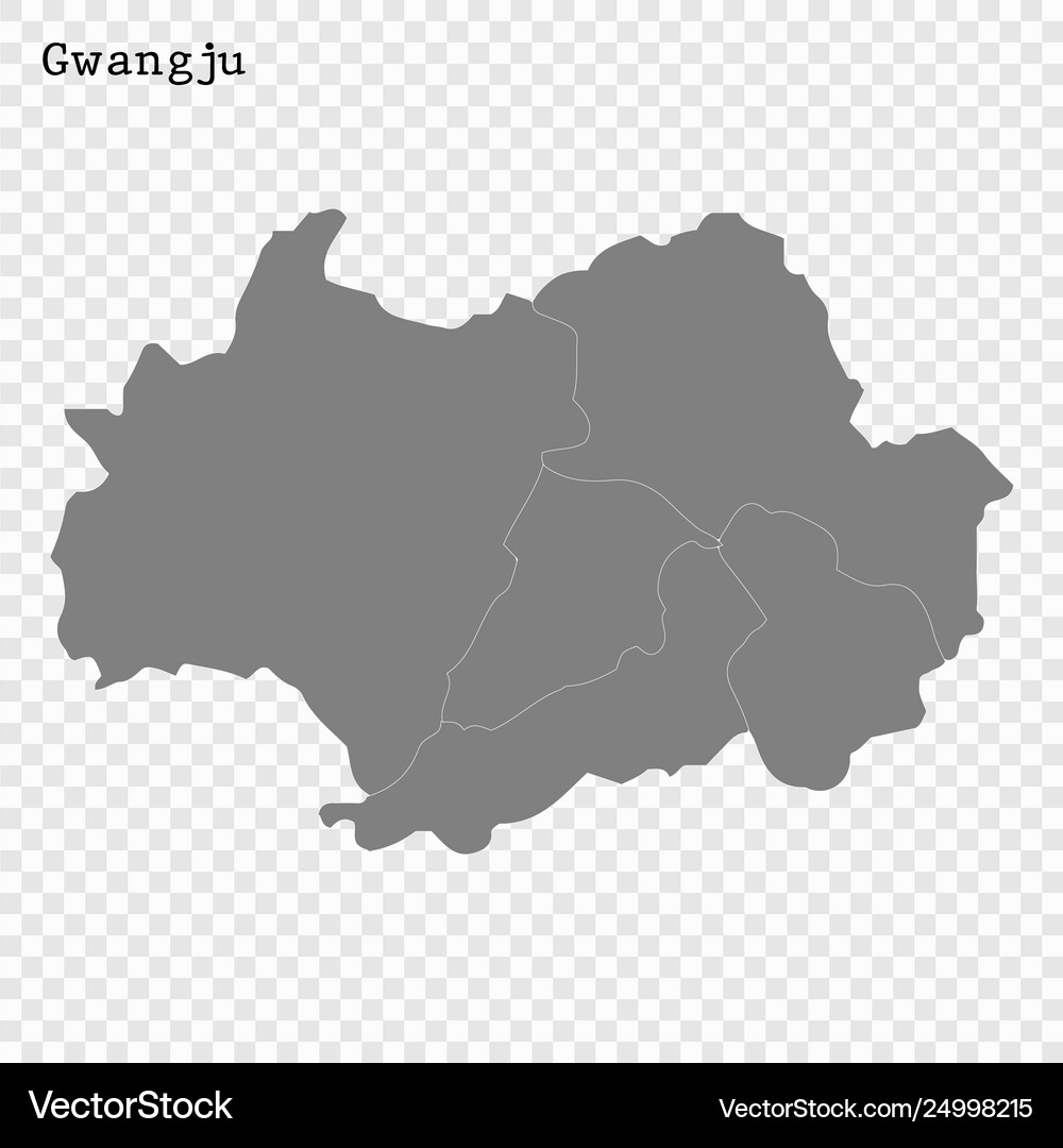 High quality map province south korea Royalty Free Vector