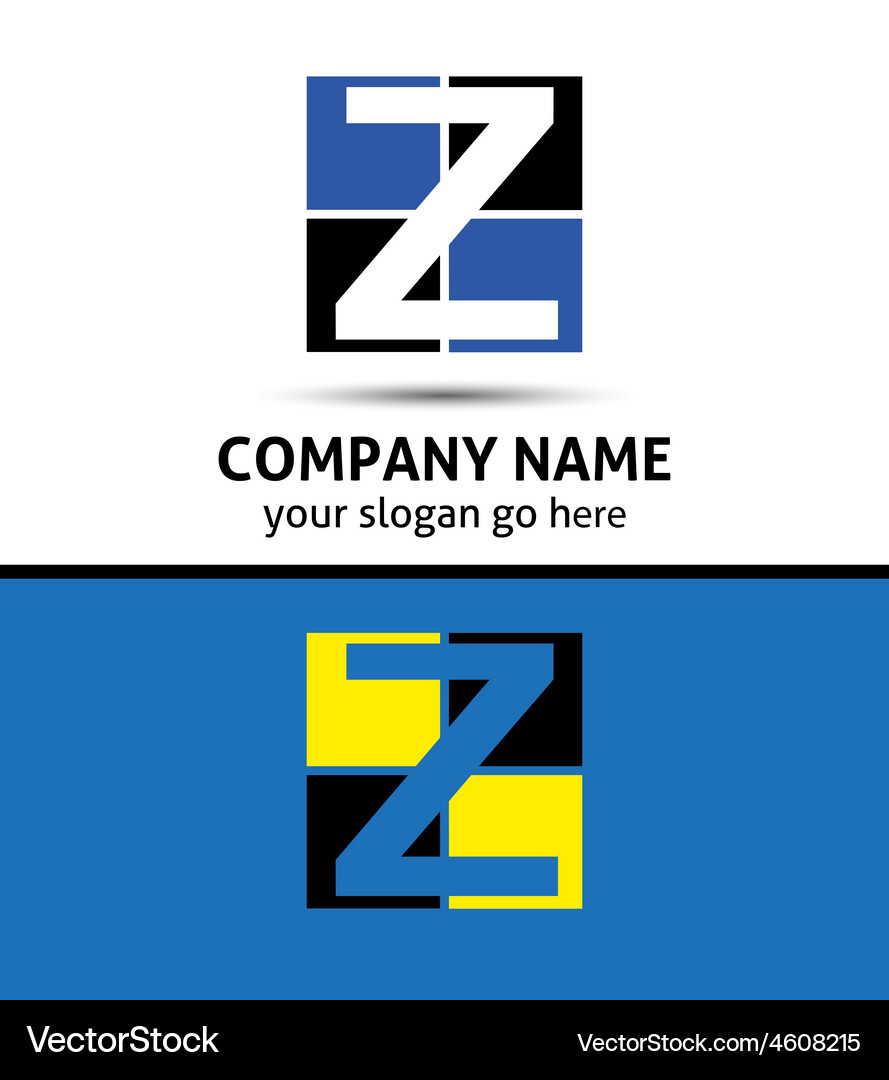 Letter z logo symbol template elements Royalty Free Vector