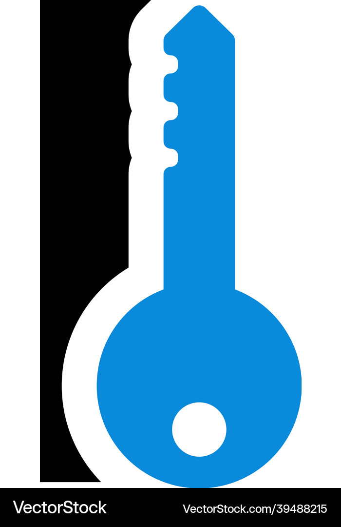 Logo letter safety security blue key i Royalty Free Vector