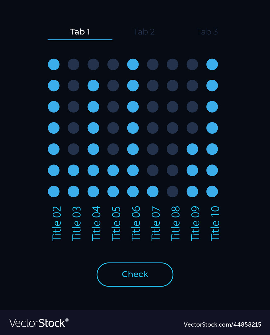 Vertical dot chart ui element template Royalty Free Vector Vertical dot chart ui element template Royalty Free Vector