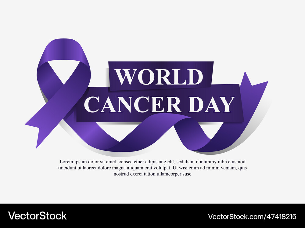 World cancer day background Royalty Free Vector Image