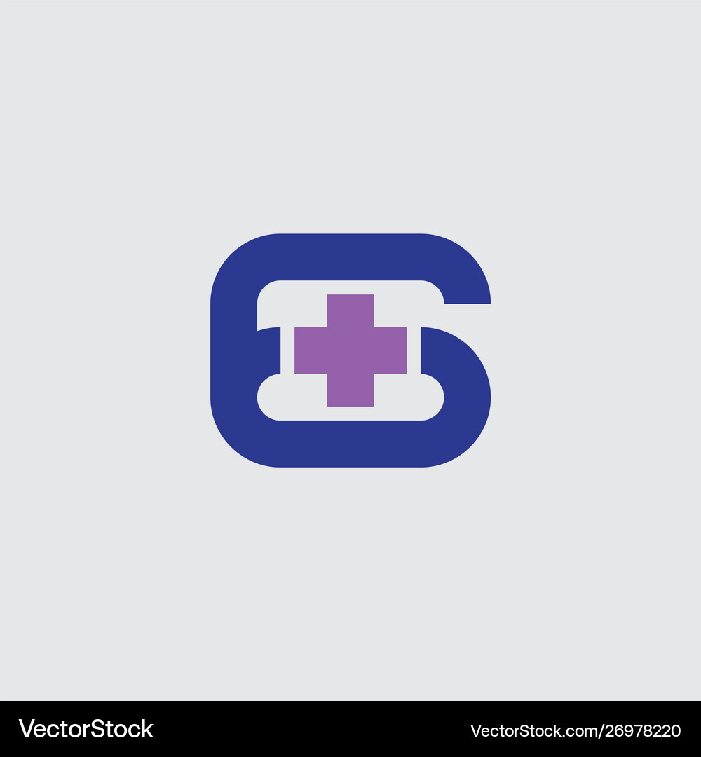6 and symbol plusl logotype six and plus - design Vector Image