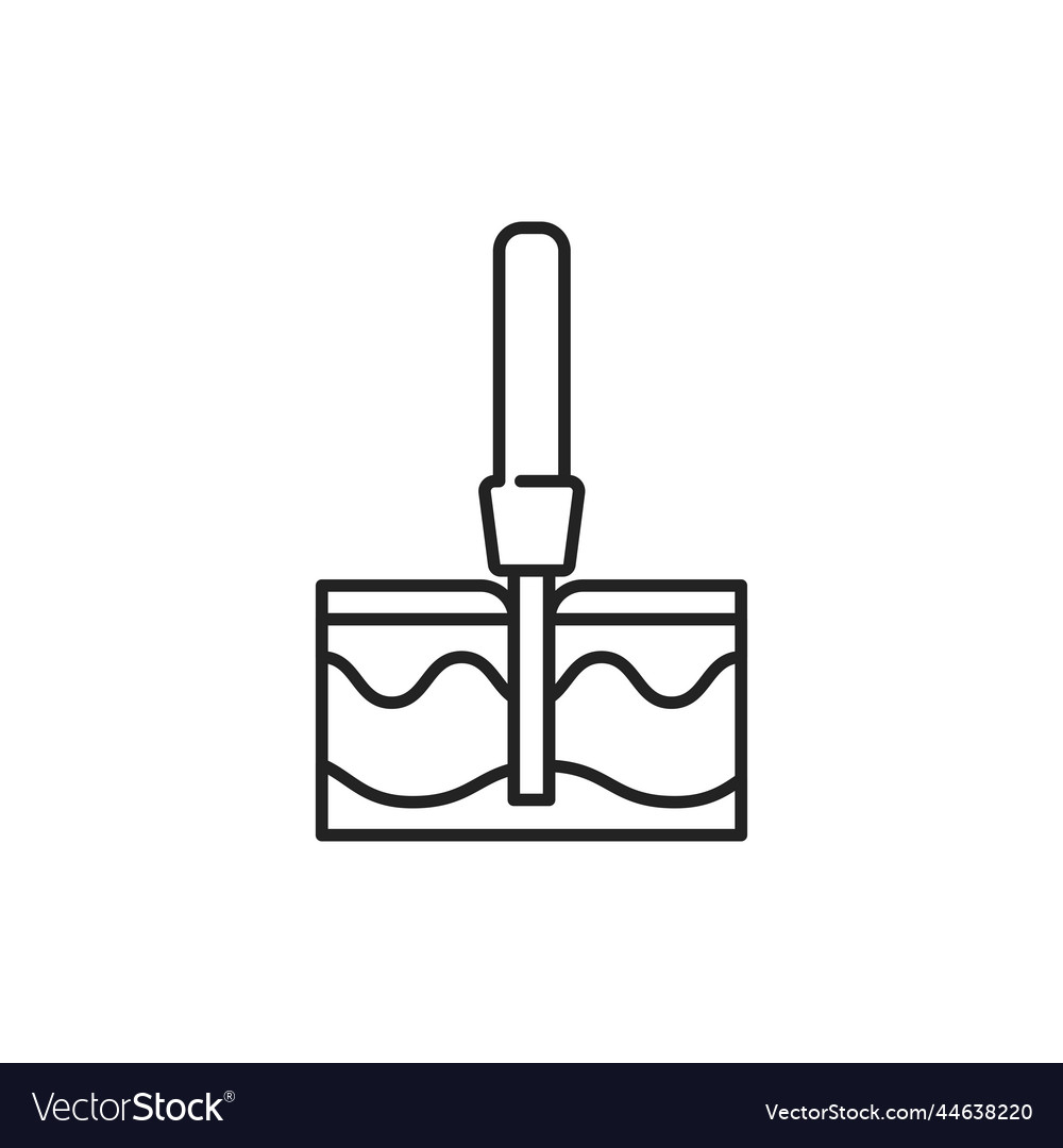 Biopsy Black Line Icon Medical And Scientific Vector Image