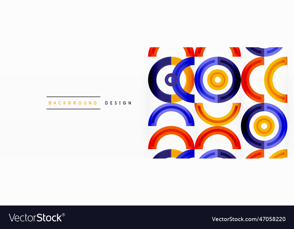 Circles are arranged in a grid pattern abstract Vector Image