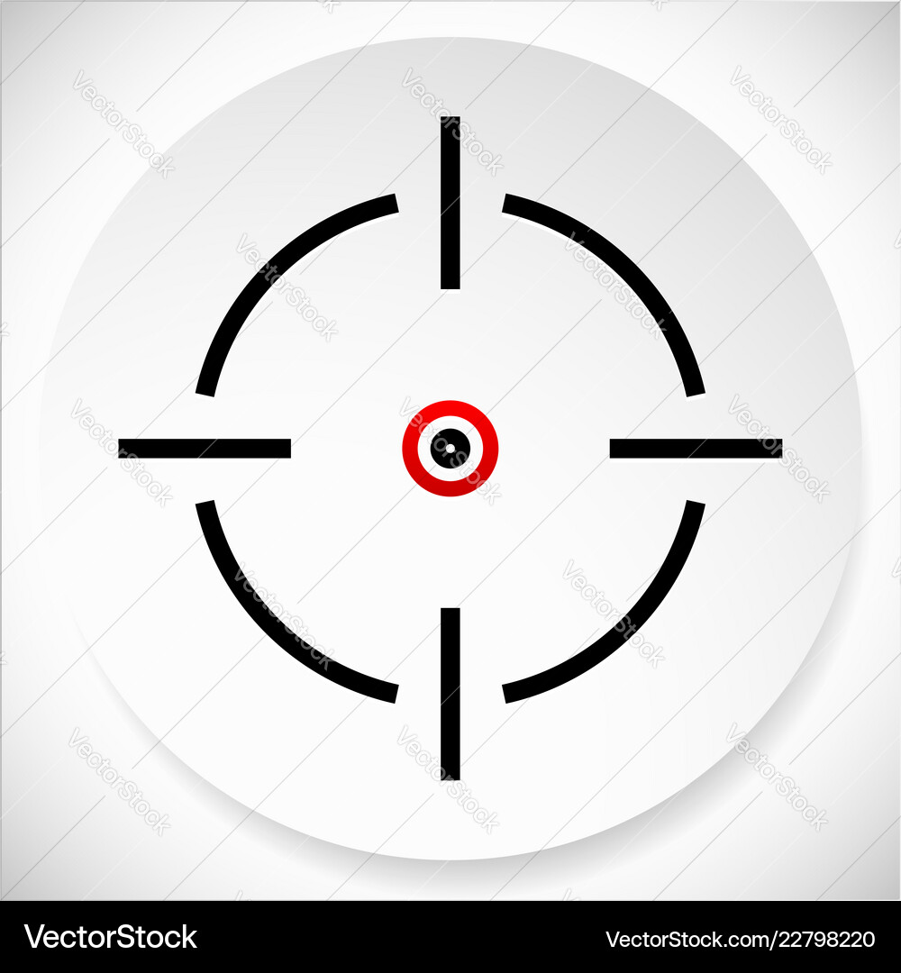 Cross-hair reticle graphics on circle shape Vector Image