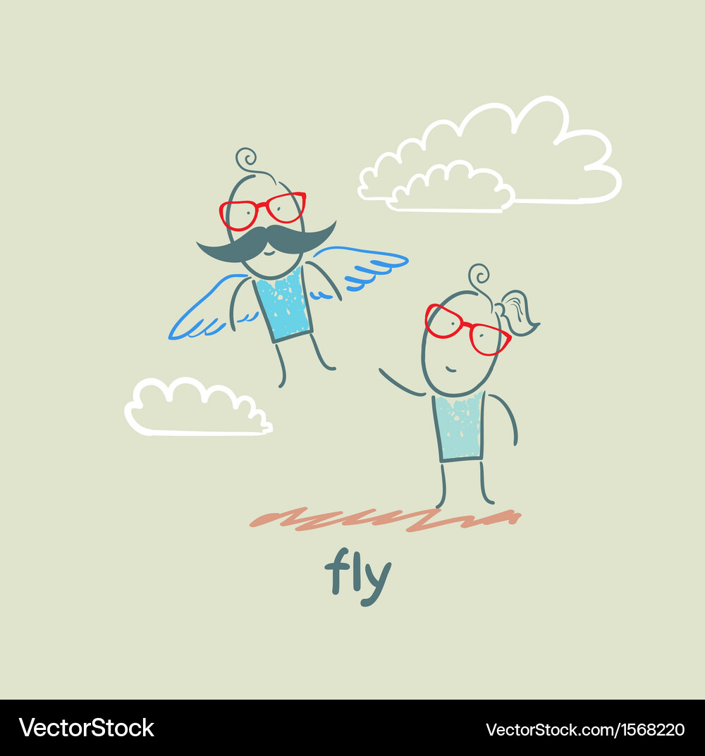 Fly Royalty Free Vector Image - VectorStock