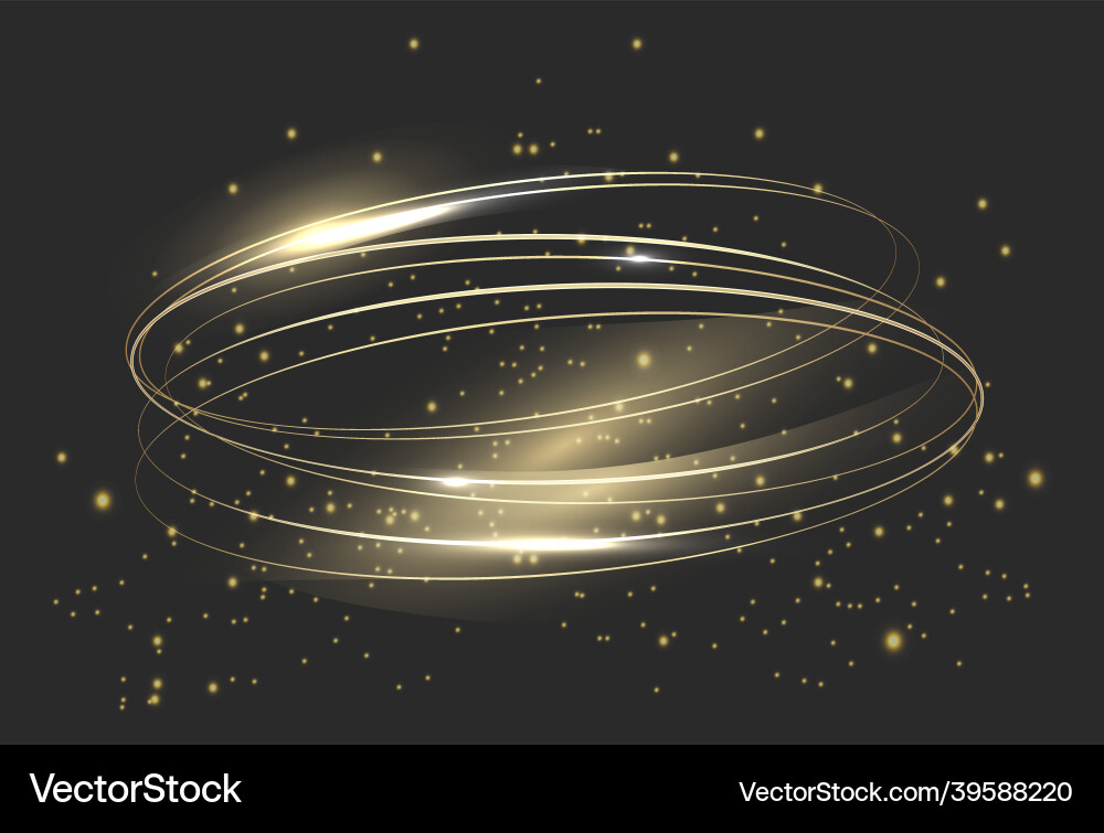 Light realistic solar cosmic curve in universe Vector Image