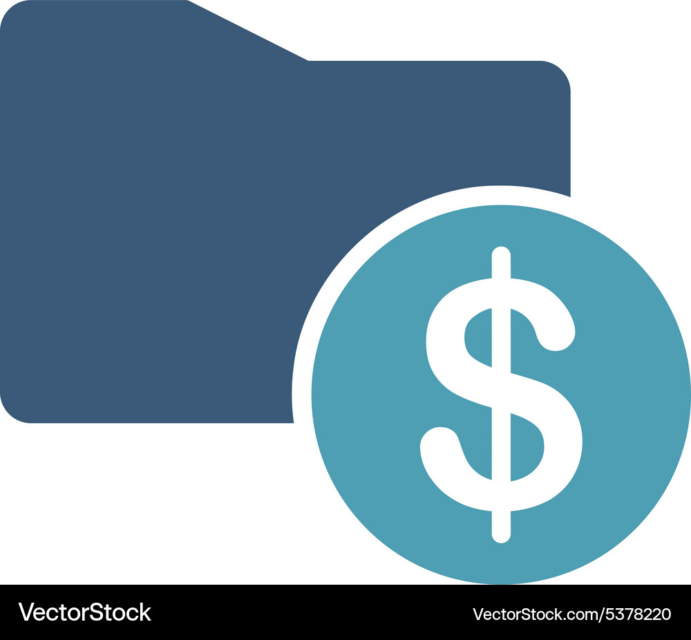 Money folder icon from business bicolor set Vector Image