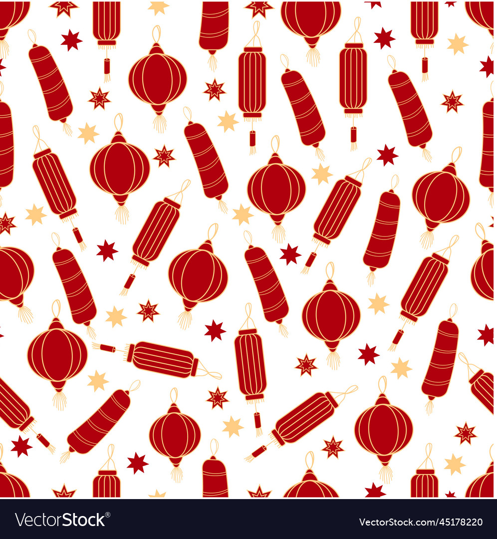 Pattern chinese new year lanterns Royalty Free Vector Image Pattern chinese new year lanterns Royalty Free Vector Image