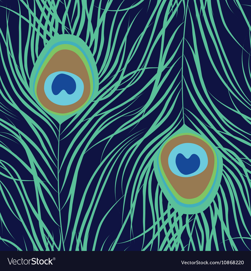 Peacock feather seamless pattern Royalty Free Vector Image Peacock feather seamless pattern Royalty Free Vector Image