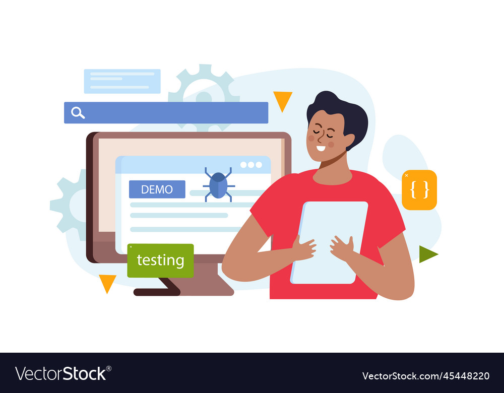 Qa engineer Royalty Free Vector Image - VectorStock