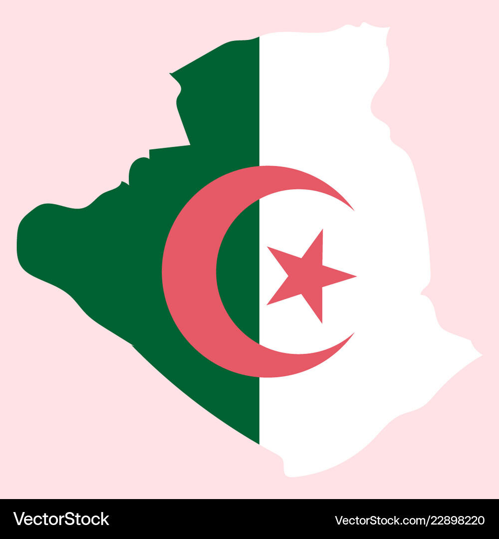 Stylized algeria map showing big cities capital Vector Image
