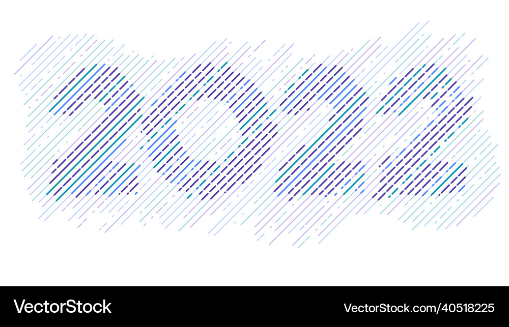 2022 color hatching number on white background Vector Image
