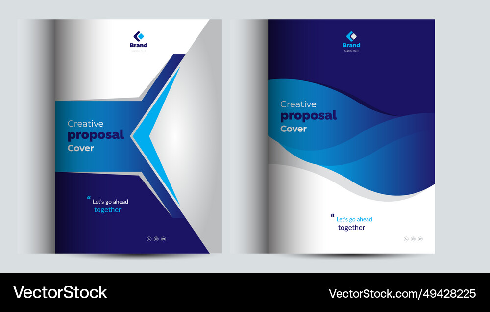 Business proposal cover design template concepts Vector Image
