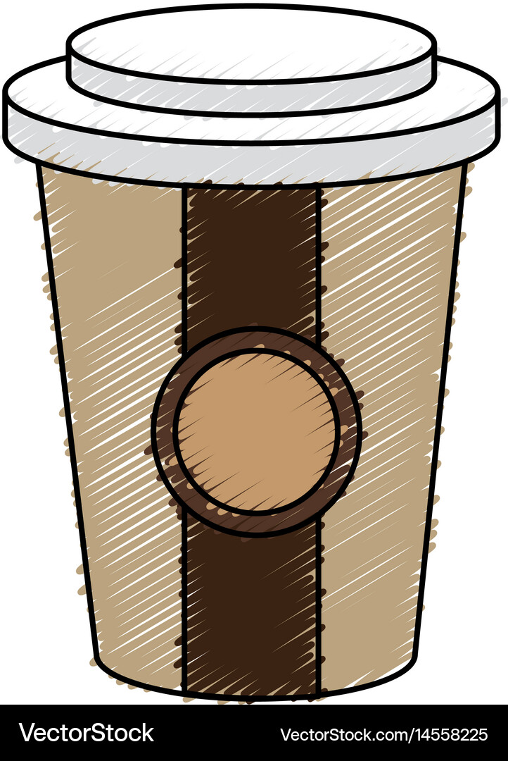 Coffee glass container icon Royalty Free Vector Image