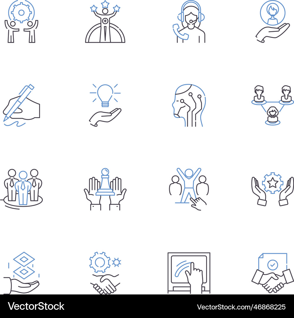Conservation line icons collection sustainability Vector Image