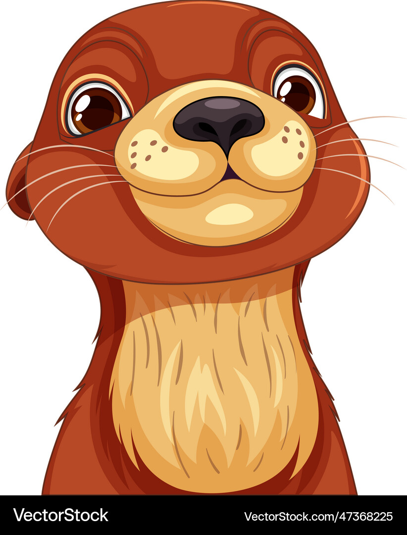 Cute otter cartoon character Royalty Free Vector Image