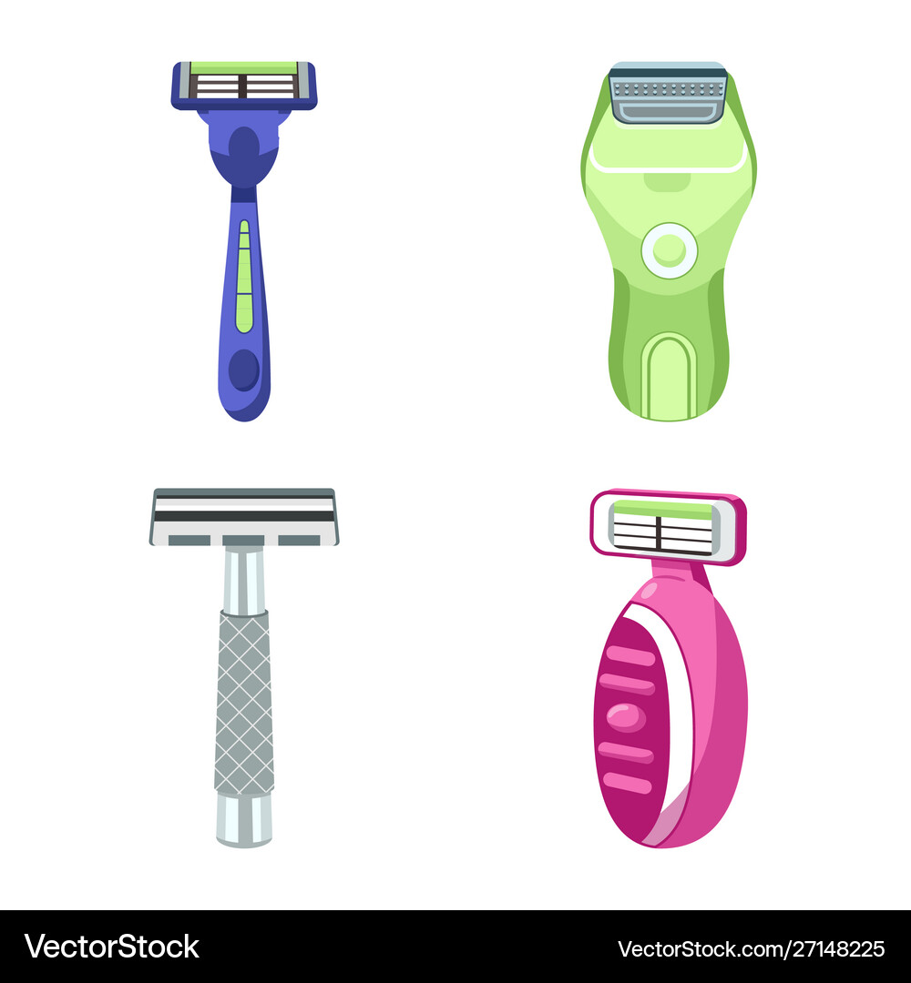 Design shaving and hygiene logo set Royalty Free Vector