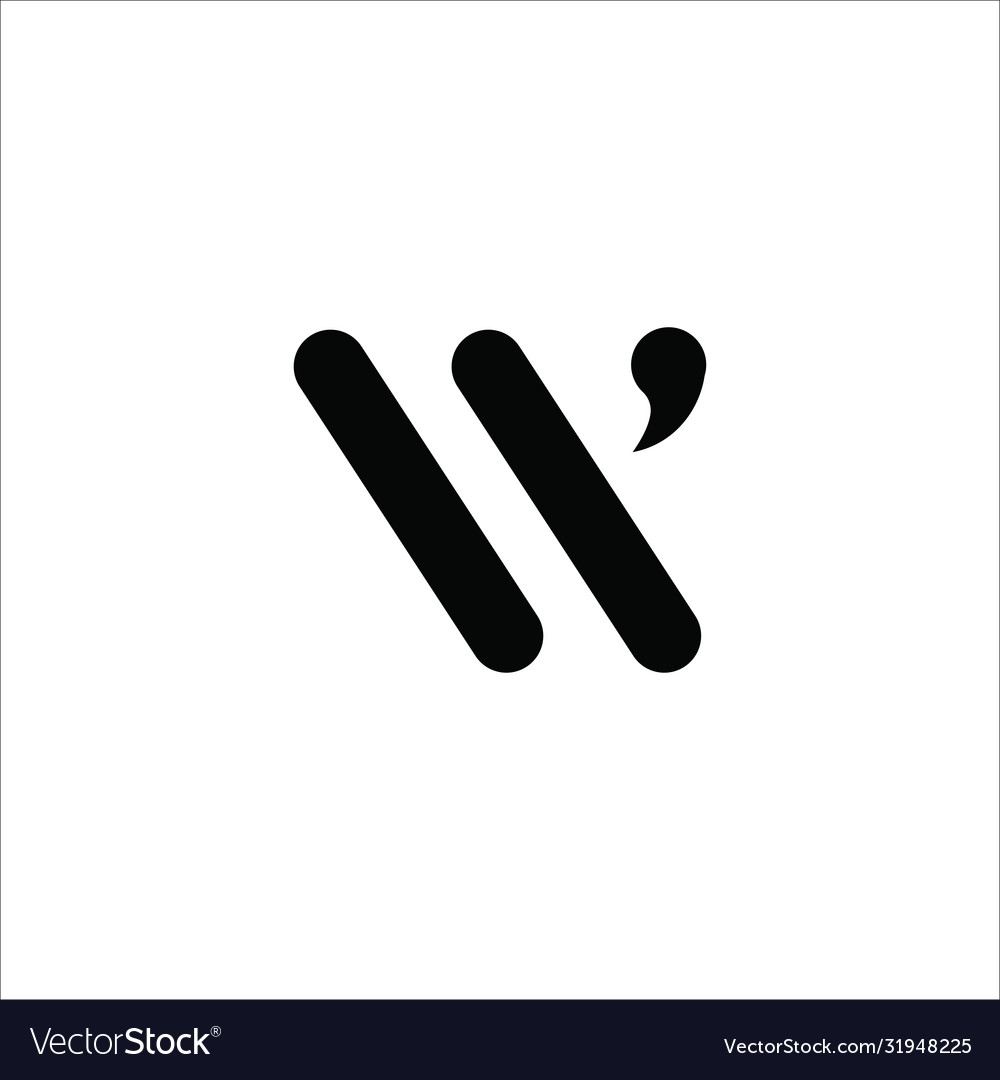 Initial letter w or ww logo design template Vector Image