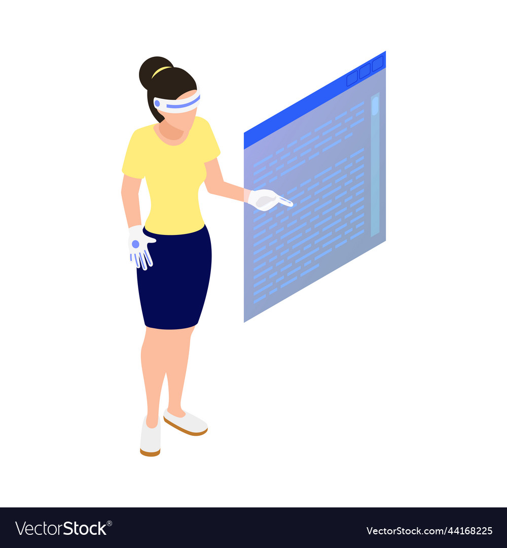 Isometric virtual reality Royalty Free Vector Image Isometric virtual reality Royalty Free Vector Image