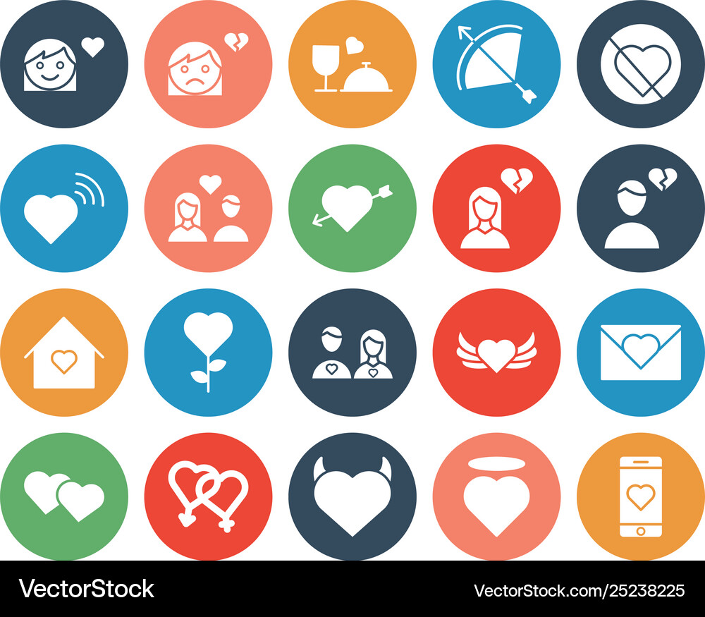 Love and romance isolated icon set that ca Vector Image