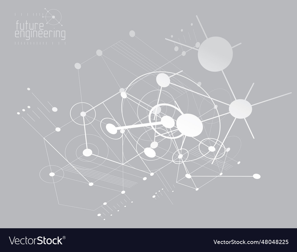 Mechanical engineering technology abstract Vector Image