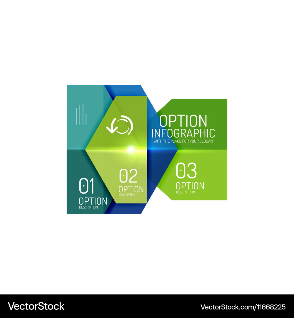 Paper geometric abstract infographic layouts Vector Image