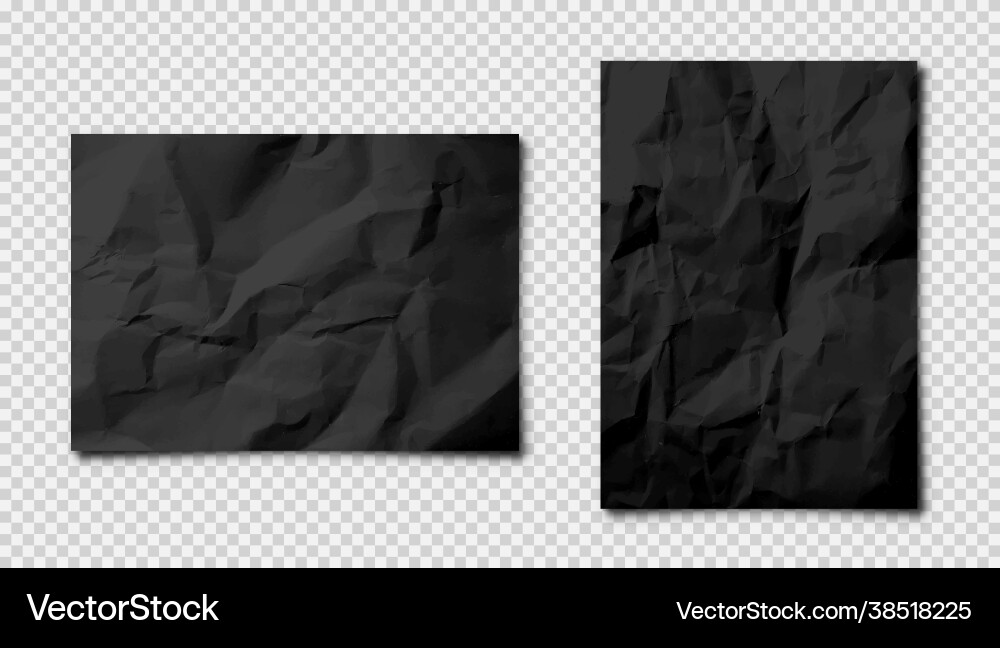 Realistic blank crumpled paper sheets in a4 size Vector Image