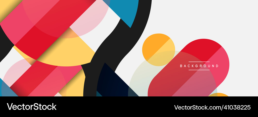 Round geometric shapes lines and circles Vector Image