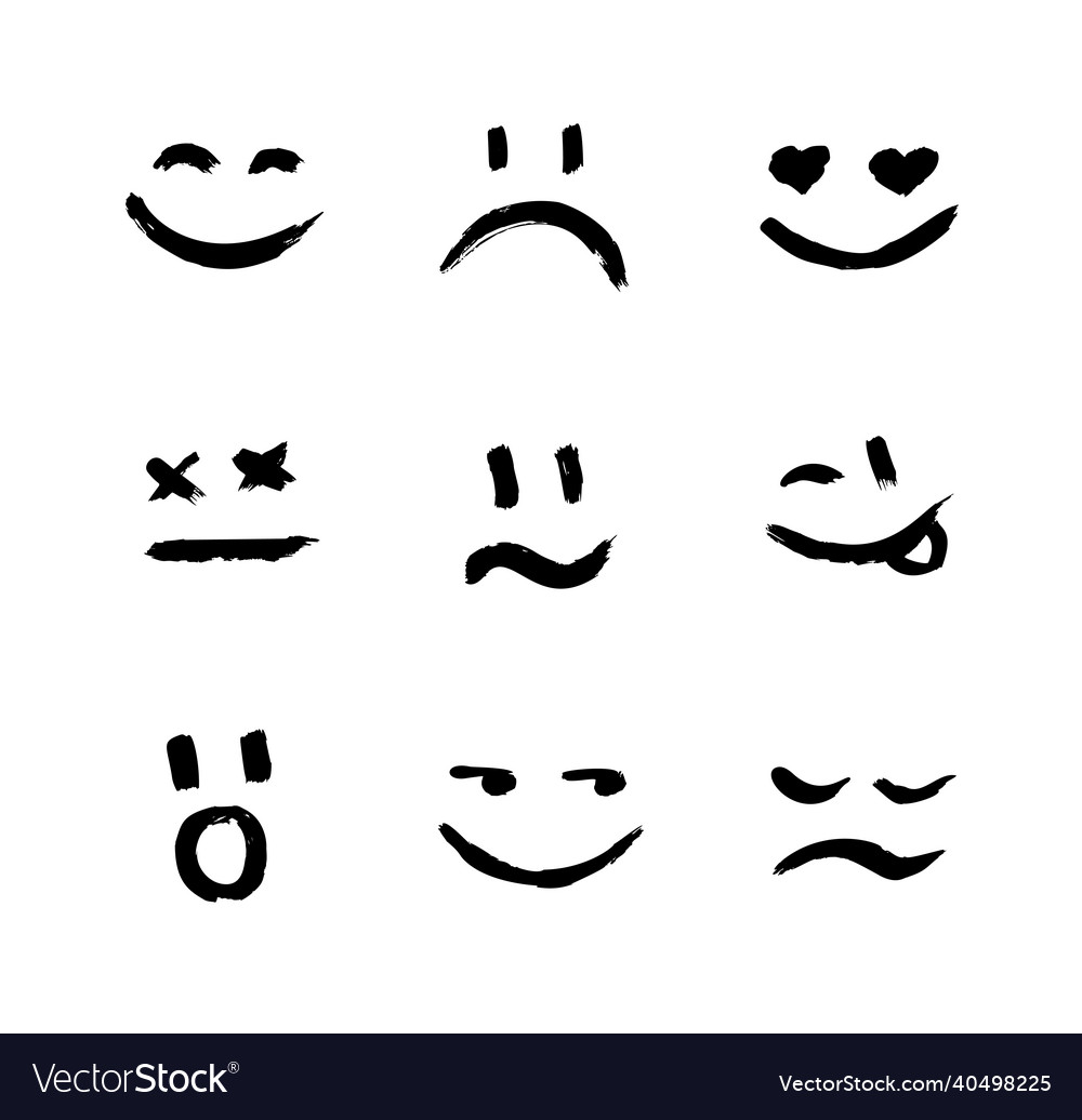 Set of emoticons Royalty Free Vector Image - VectorStock