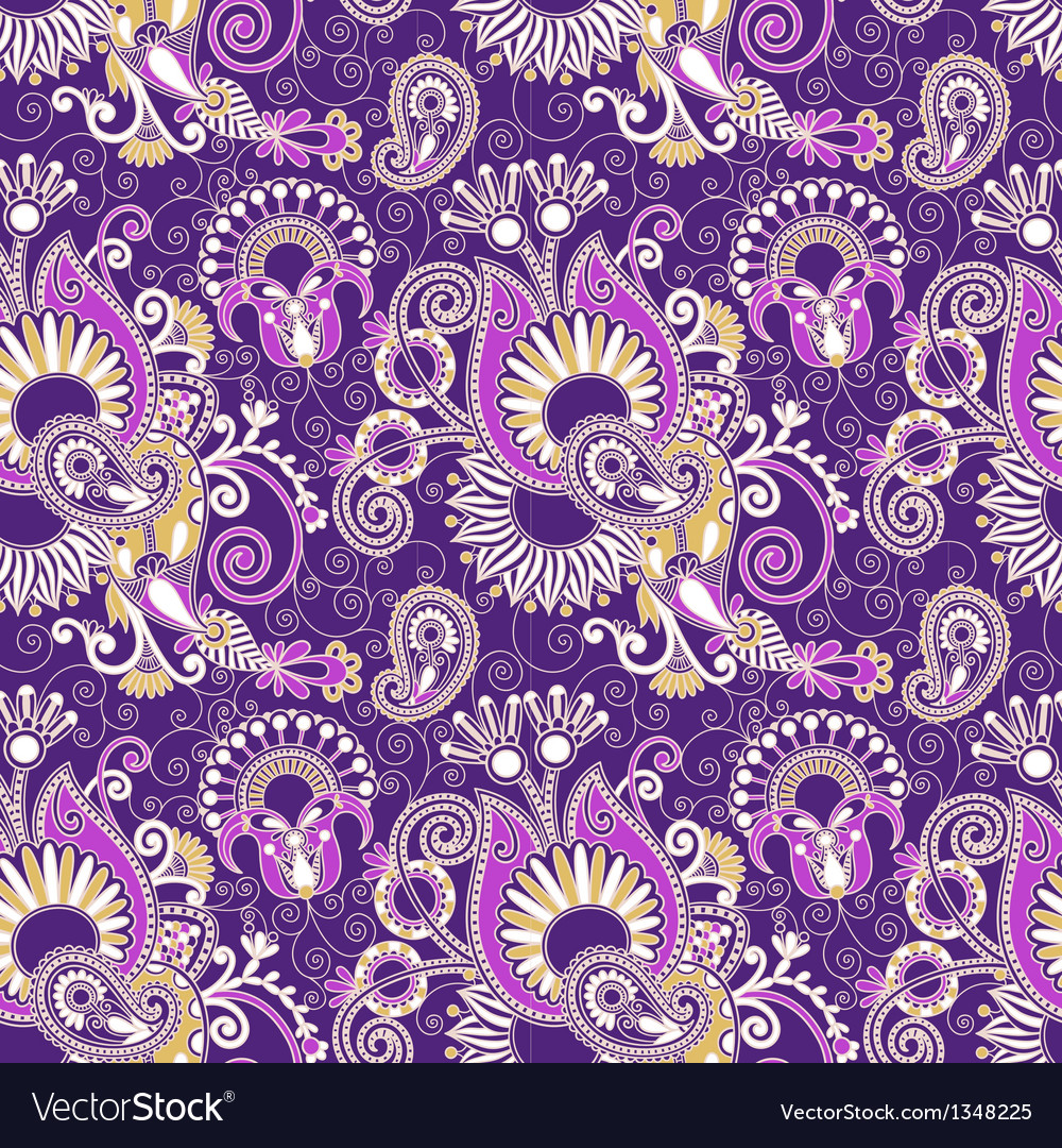 Vintage Floral Seamless Paisley Pattern Royalty Free Vector