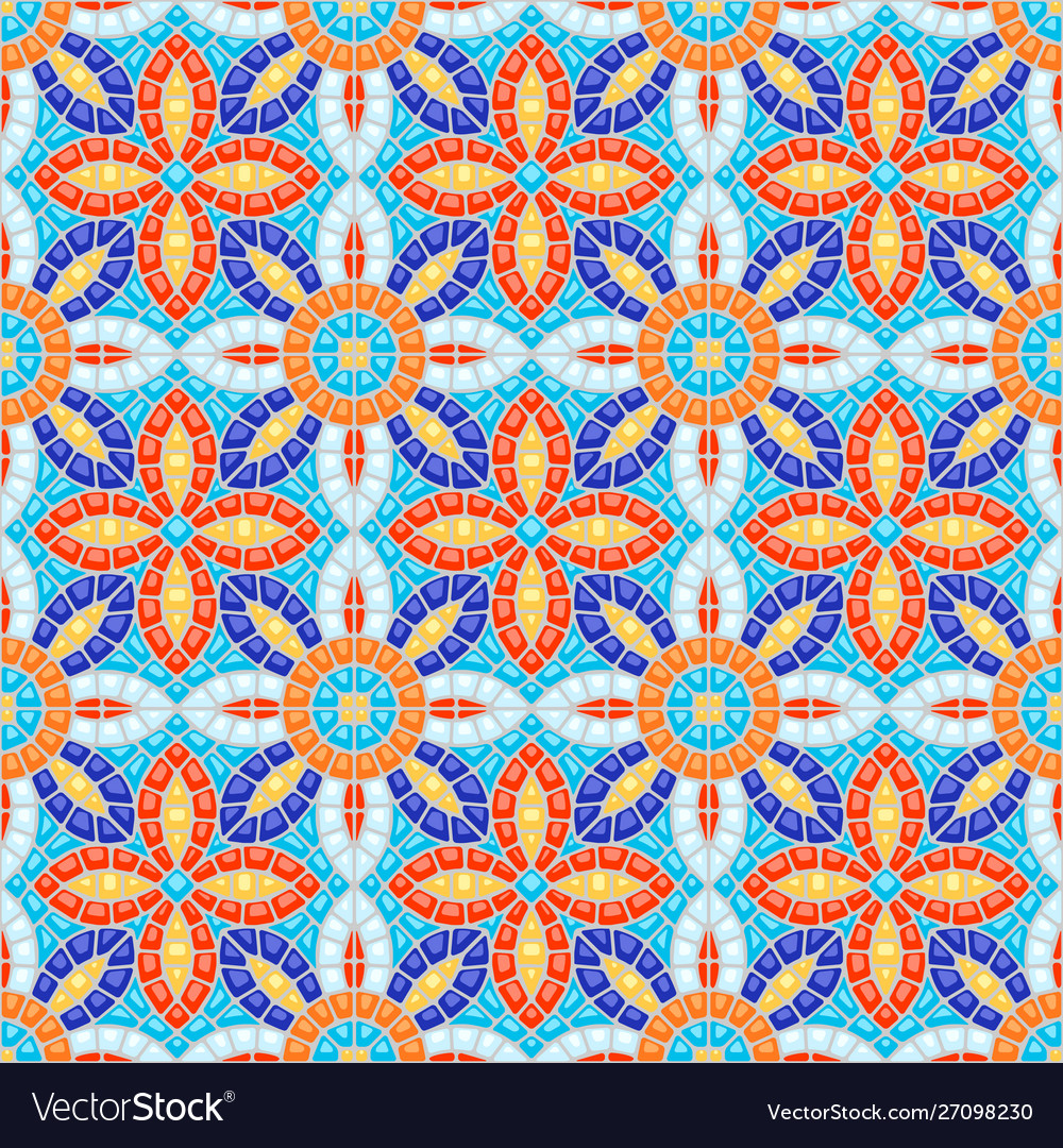 Ancient mosaic ceramic tile pattern Royalty Free Vector