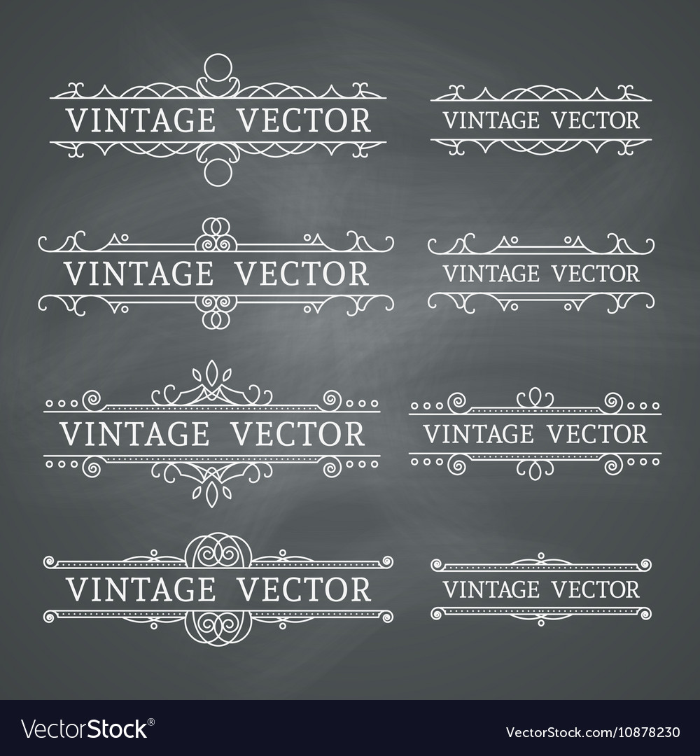 Calligraphic design elements Royalty Free Vector Image