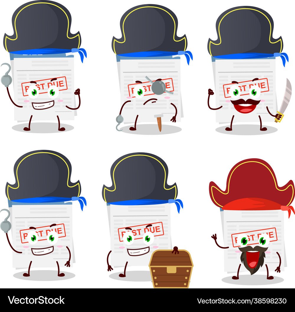 Cartoon character bill paper with various Vector Image