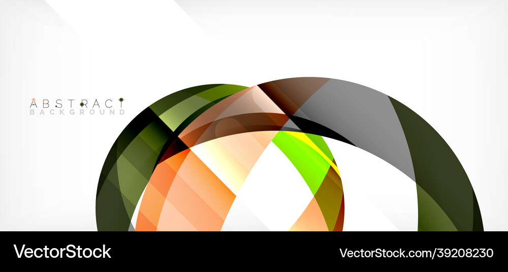 Color circle shapes minimal geometric background Vector Image