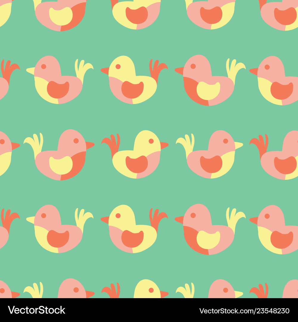 Cute birds seamless pattern simple birds Vector Image