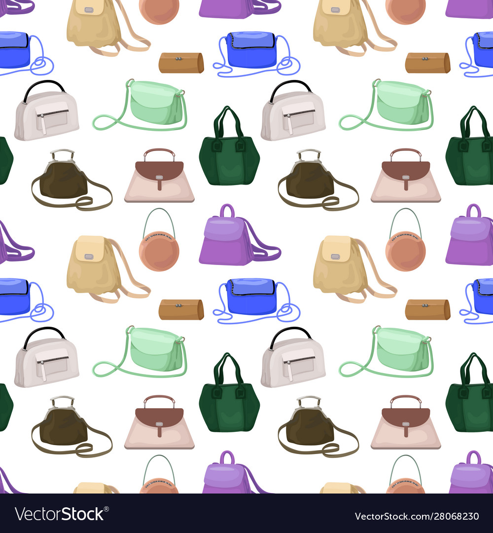 Pattern from female handbags seamless Royalty Free Vector