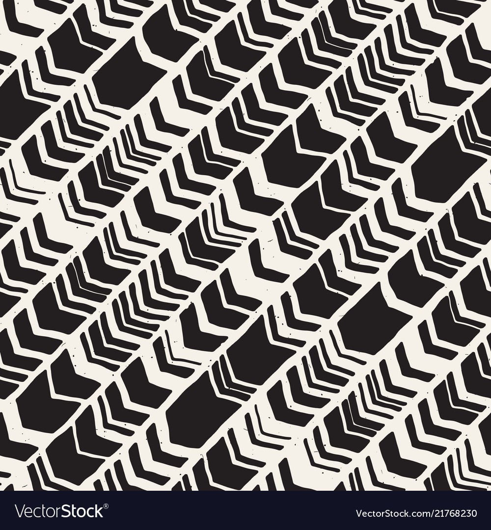 Seamless hand drawn style chevron pattern Vector Image