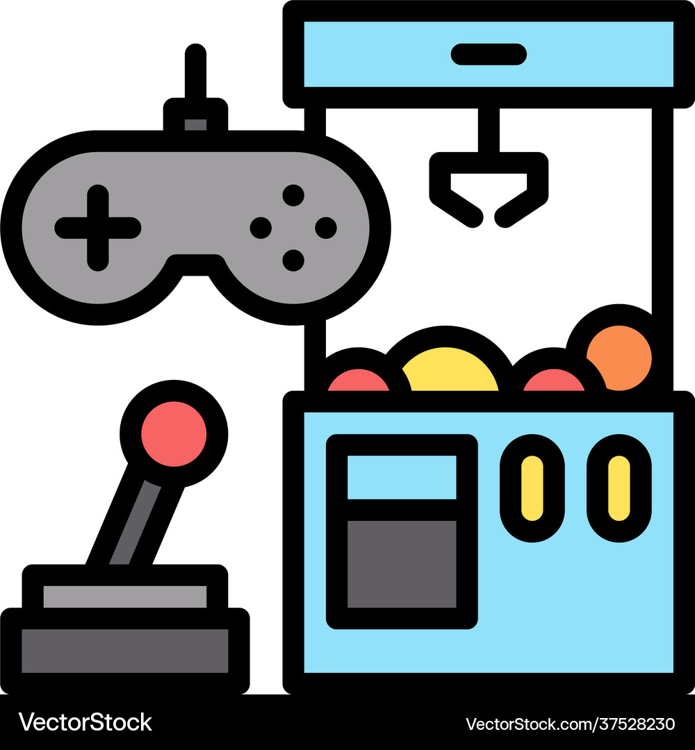 Video game accessory icon supermarket Royalty Free Vector