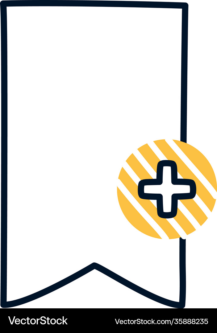 Book mark icon half line color style Royalty Free Vector