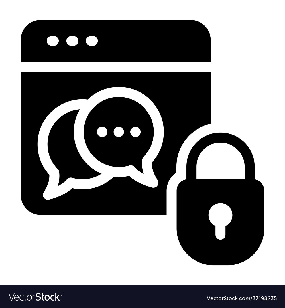 Chat encryption Royalty Free Vector Image - VectorStock