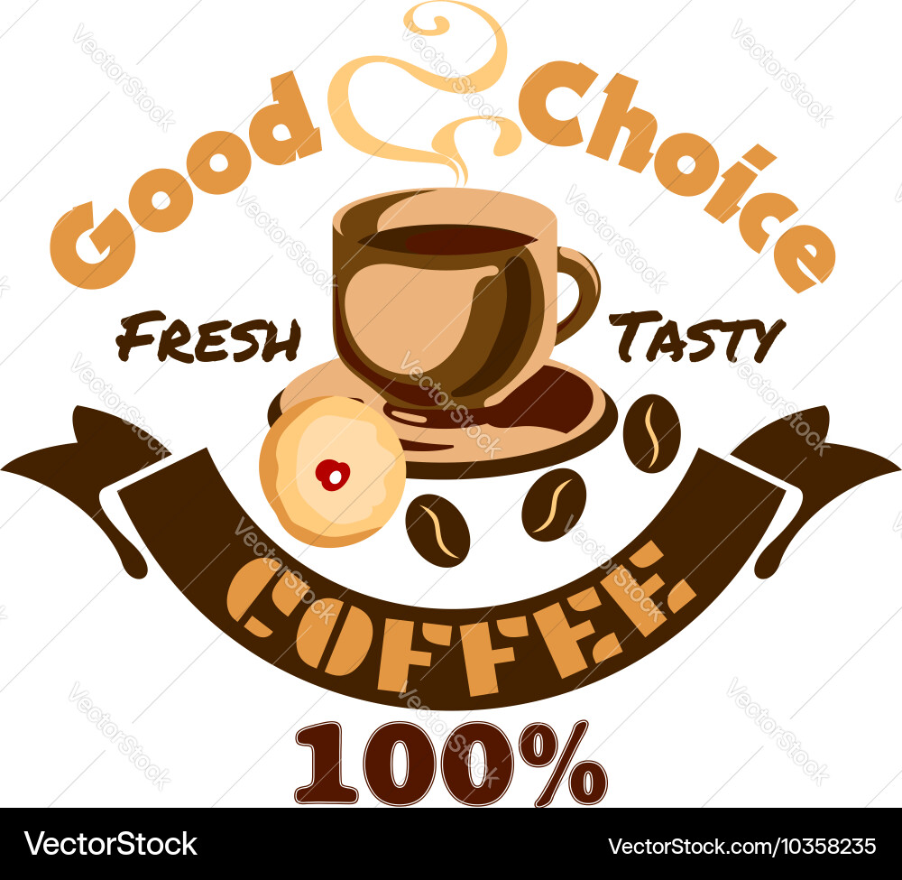 Coffee icon cafe advertising signboard Royalty Free Vector