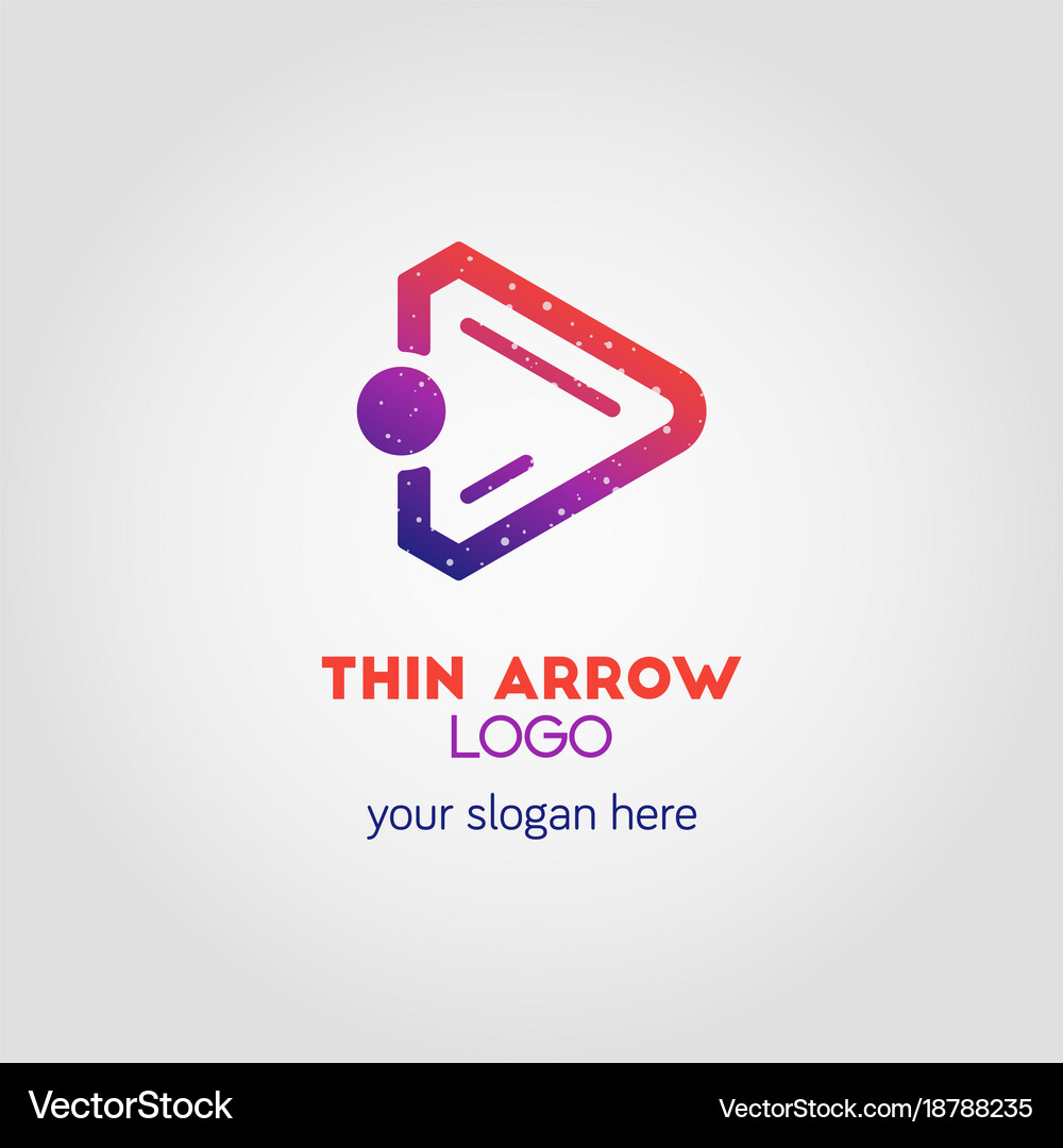 Colorful right arrow business logo template using Vector Image