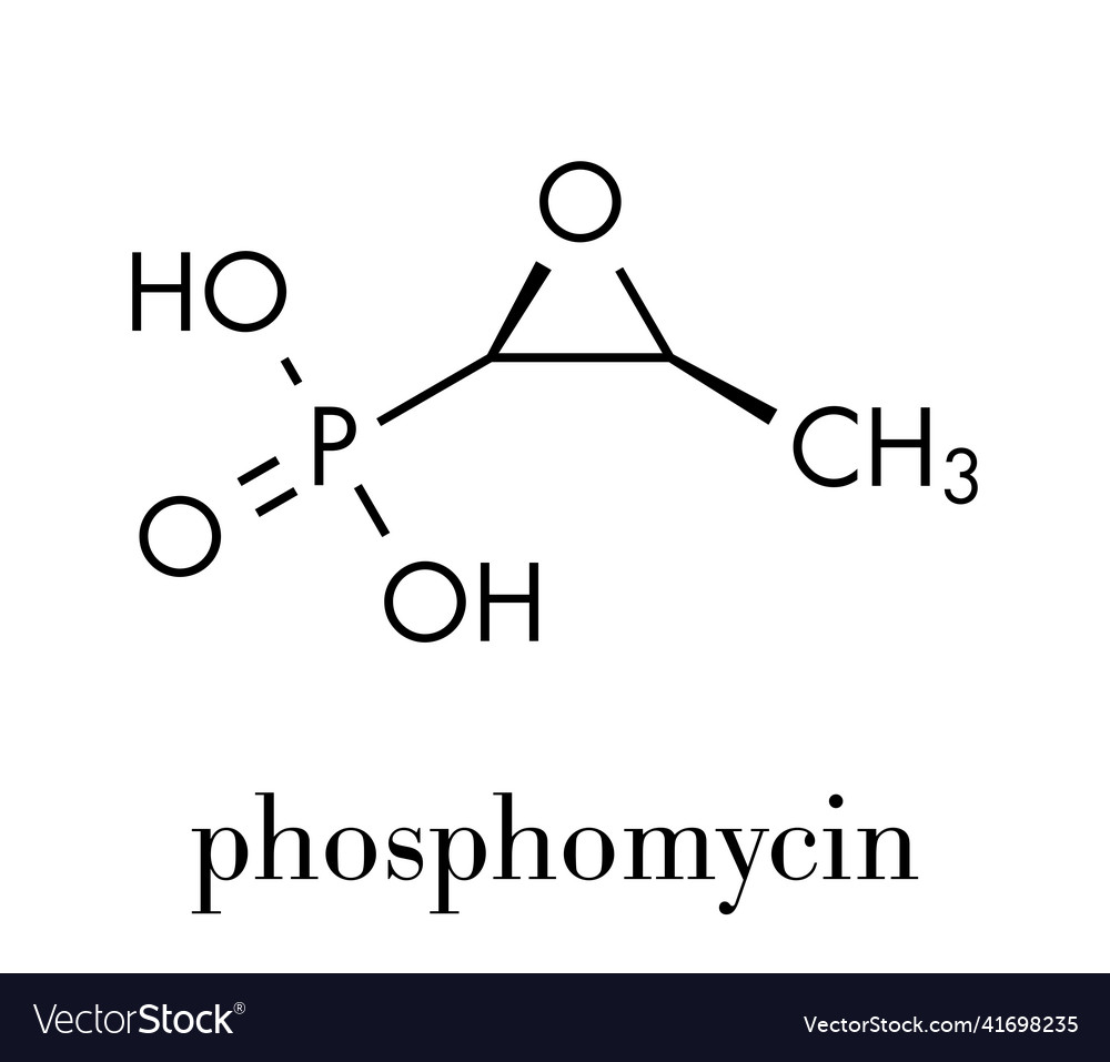Fosfomycin phosphomycin phosphonomycin Royalty Free Vector