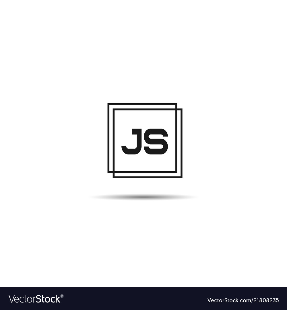 Initial letter js logo template design Royalty Free Vector