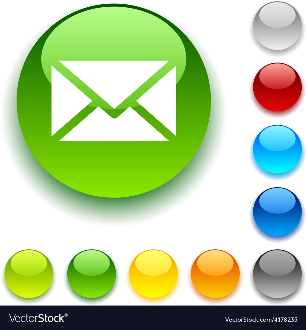 Mail button Royalty Free Vector Image - VectorStock