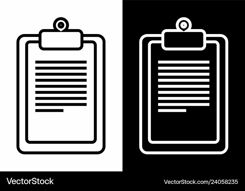 Paper clipboard icons Royalty Free Vector Image