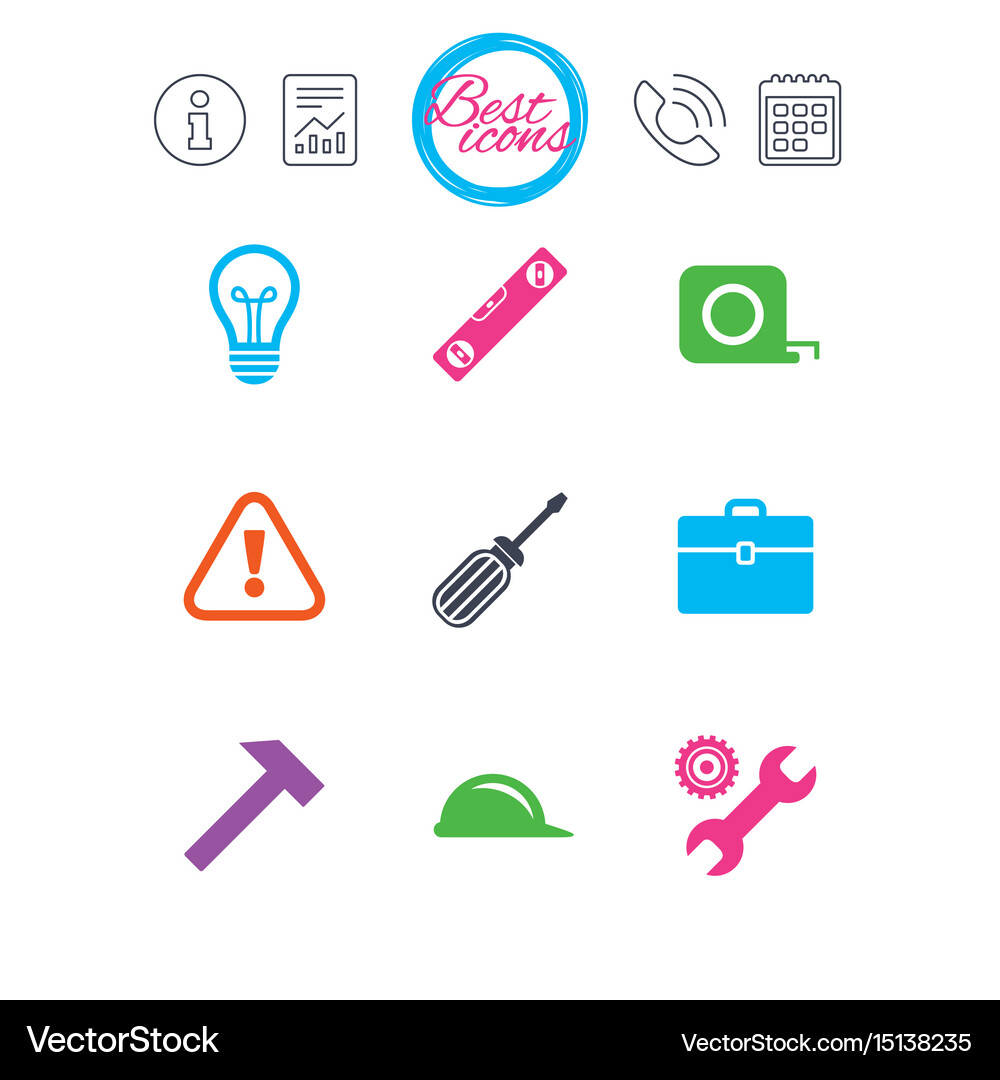 Repair construction icons engineering signs Vector Image