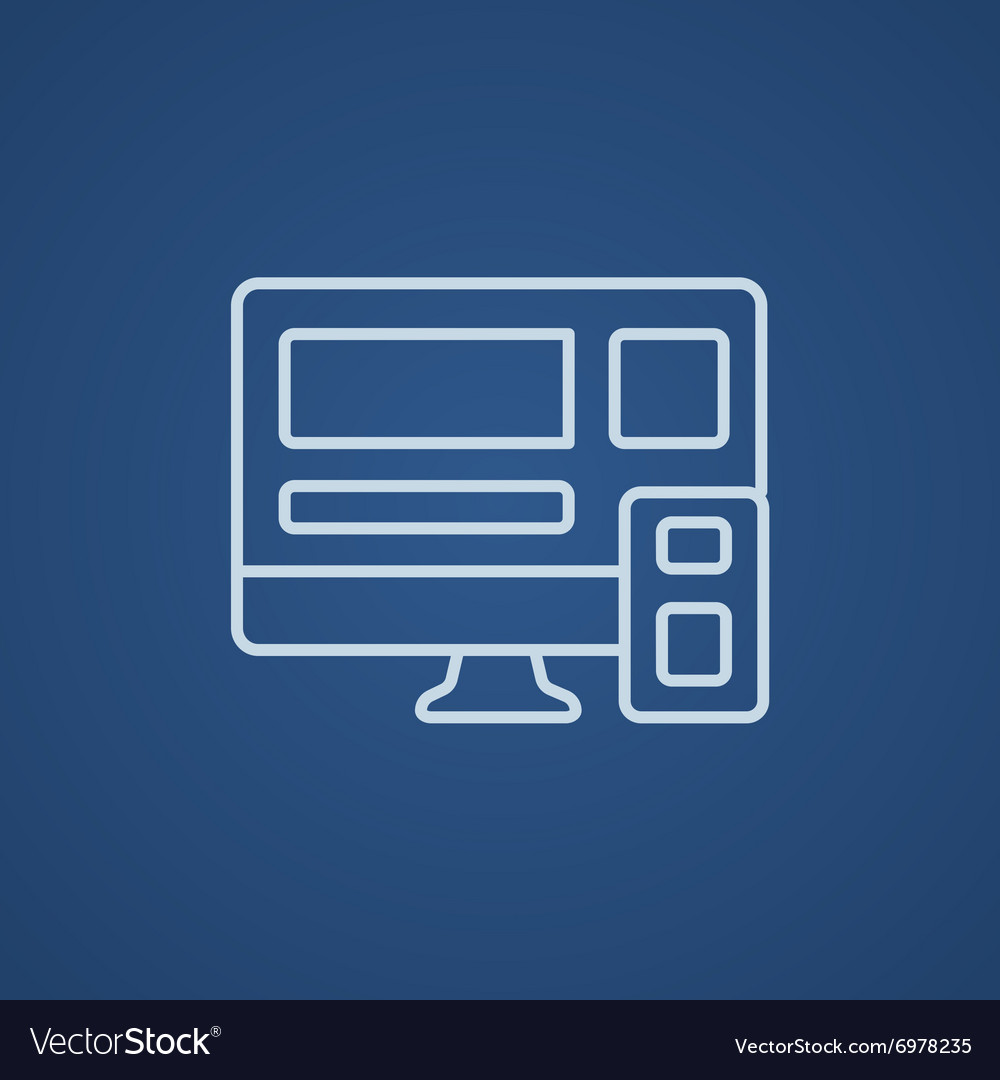 Responsive web design line icon Royalty Free Vector Image